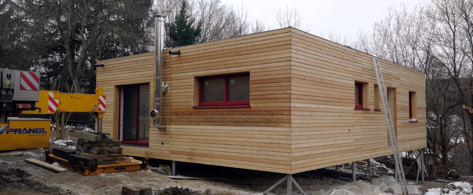 WM Bau: Holzriegel-Bau + Holz-Massiv-Bauweise + flexibles Modulhaus